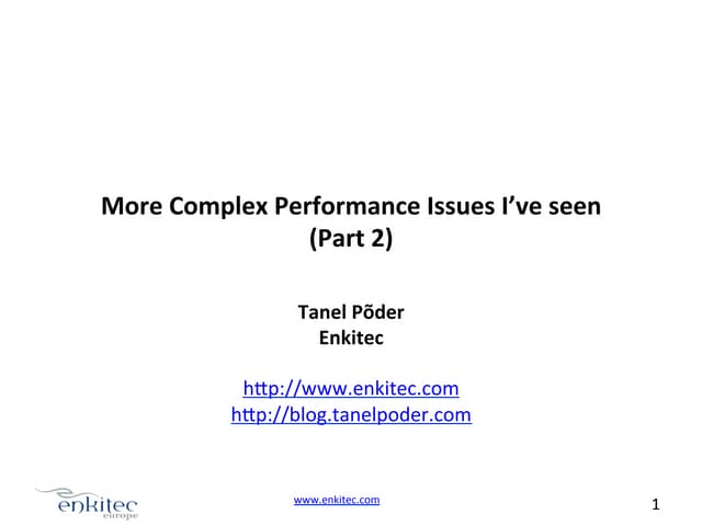 Tanel Poder Troubleshooting Complex Oracle Performance Issues Part 2 Ppt
