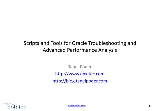 Tanel Poder Oracle Scripts And Tools 2010 Ppt