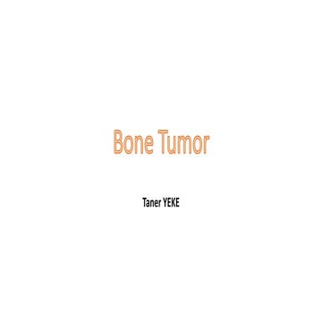 Bone Tumor | PPTX
