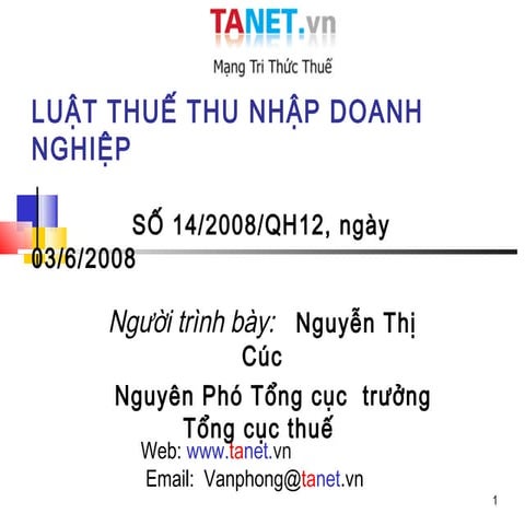 TANET - Thuế TNDN | PPT