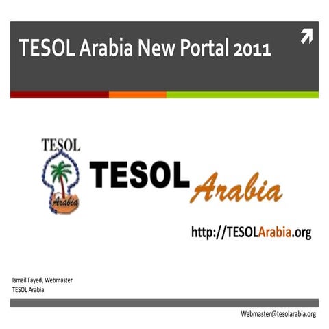 TESOL Arabia New Portal 2011 | PPTX