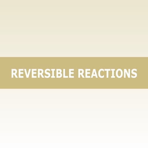 Tang 01 reversible reactions 2 | PPT
