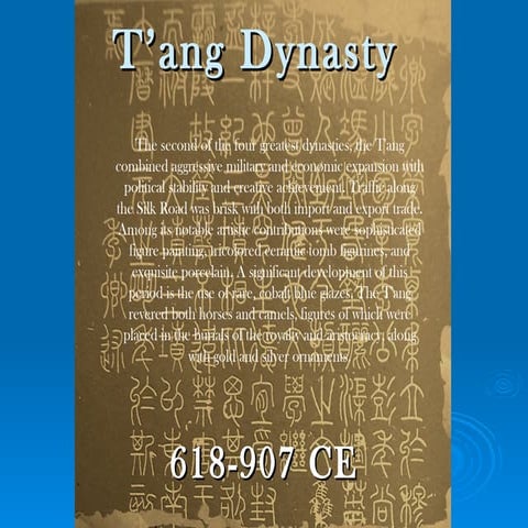 Tang and song_dynasties_2010_revision | PPT