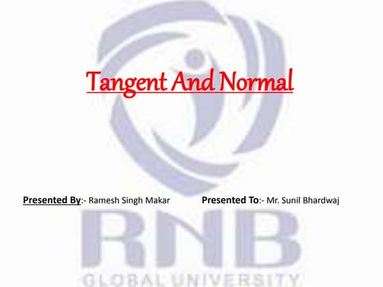 Tangent and normal | PPT