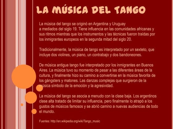 instrumentos utilizados en el tango | PPT