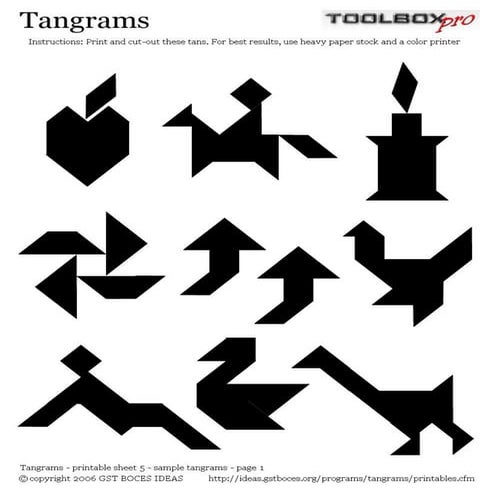 Tangrams print-sheet5-bw[1] | PDF