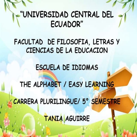 ENGLISH ALPHABET TANIA AGUIRRE | PPTX