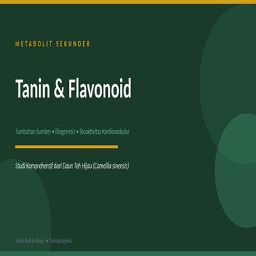 Farmakognosi_tanin pada simplisia herbal | PPTX