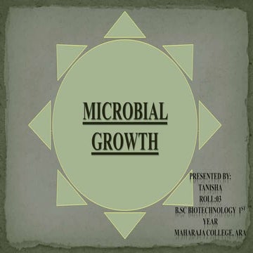 microbial growth ppt | PPTX