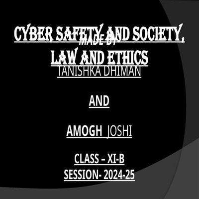 An Introduction to Cyber Ethics | PPTX