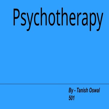 Psychotherapy ppt. | PPTX