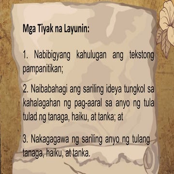 TANKA HAIKU TANAGA MGA URI NG TULA NA UMUSBONG SA PILIPINAS.pptx