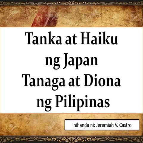 Tanka, Haiku, Tanaga at Diona | PDF