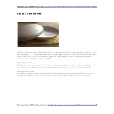Tank heads | PDF