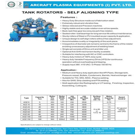 Tank rotators self aligning type | PDF