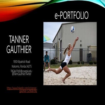 Tanner e-portfolio | PPT