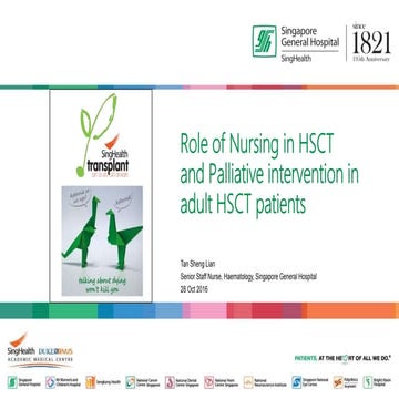 Tan Sheng Lian - Role of Nursing in HSCT and Palliative Intervention in ...