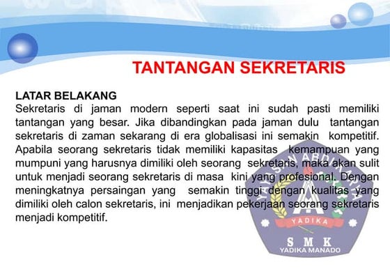 Presentasi Penampilan Sekretaris yang Baik | PPTX