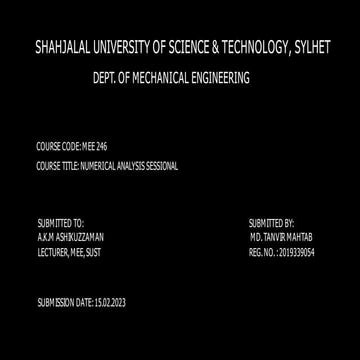 Finding The Trajectory Of A Space Shuttle Model Using Matlab Code Pptx