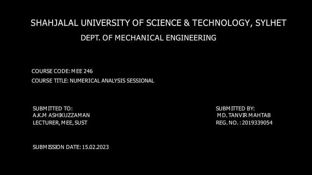 Finding The Trajectory Of A Space Shuttle Model Using Matlab Code Pptx