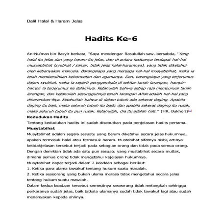 Tanya jawab tentang dalil halal & haram jelas | DOCX