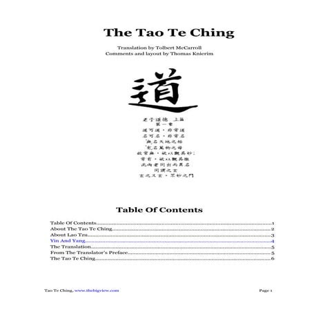 Tao Te Ching - Yin And Yang | PDF