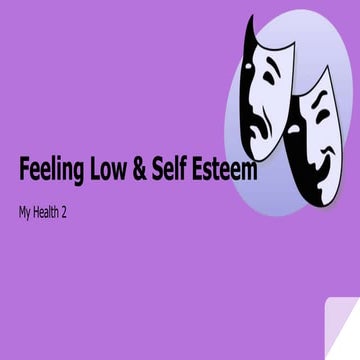 My Health 2 Feeling low and self esteem. | PPTX