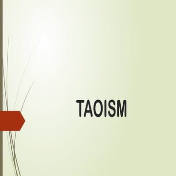 TAOISM.pptx a religion and philosophy from ancient China | PPTX