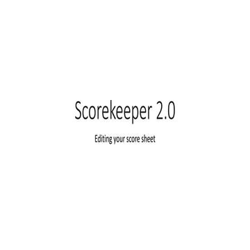 Tap scorekeeper - editing your scoresheet | PPTX