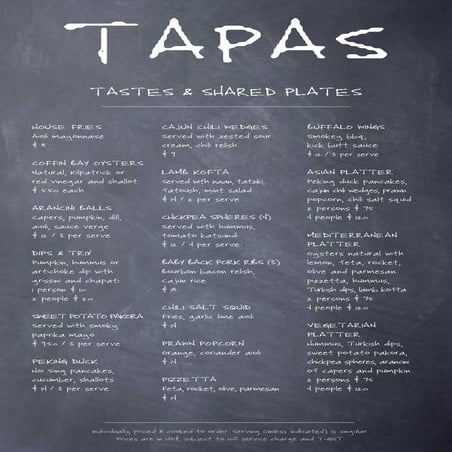 Tapas menu v3 | PDF