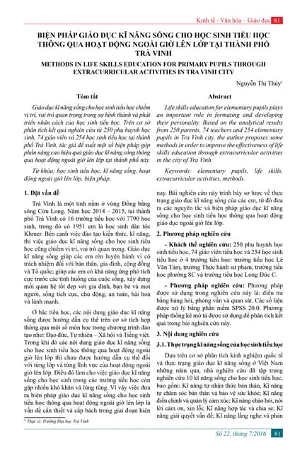 Skkn Một số biện pháp hình thành năng lực phẩm chất cho học sinh Tiểu học | PDF