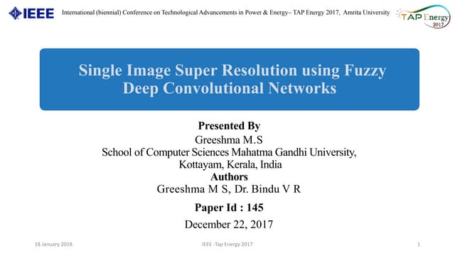 Image super resolution | PPTX