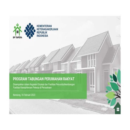 Perencanaan tabungan tapera dan benefit nya | PDF