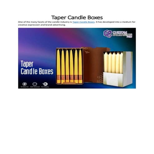 Taper Candle Boxes / Custom Candle Boxes | DOCX