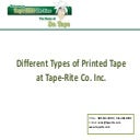 Taperite.com different types of printed tapes at tape-rite co. inc.