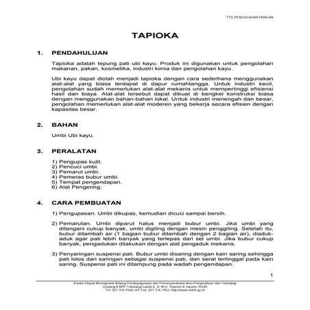 Tapioka | PDF