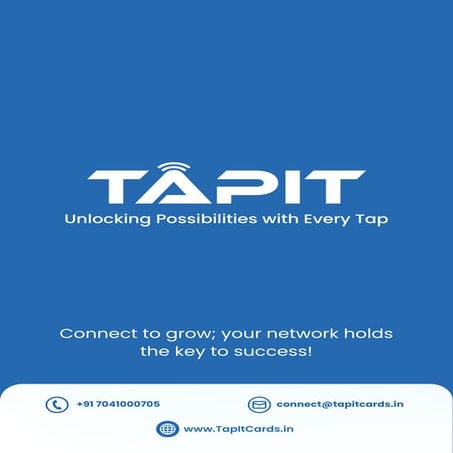 TapIt NFC Business Card - Unlocking Possibilities with Every Tap! | PDF