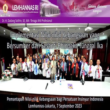 lmplementasi Nilai-nilai Kebangsaan yang Bersumber dari Sesanti Bhinneka Tunggal lka | PDF