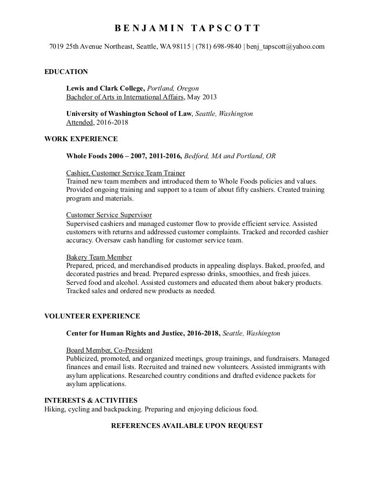 Tapscott resume