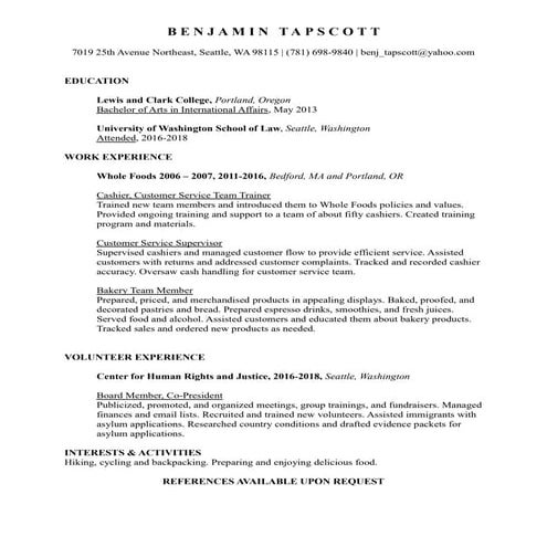 Tapscott resume | PDF