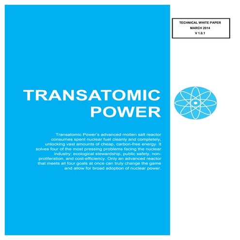 Transatomic Power (TAP) White Paper | PDF