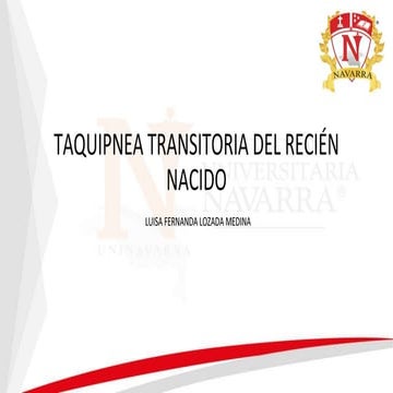Taquipnea transitoria del recién nacido - E. PEDIATRIA - Luis A. Jara ...