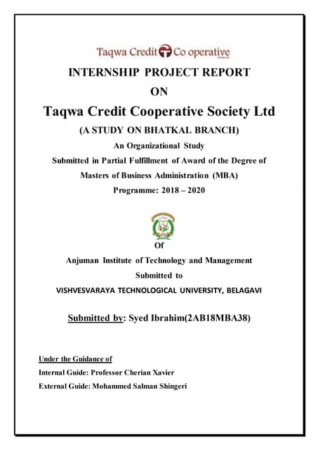 Organization study of credit co-operative society | PDF