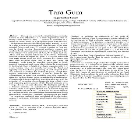 Tara gum | PDF