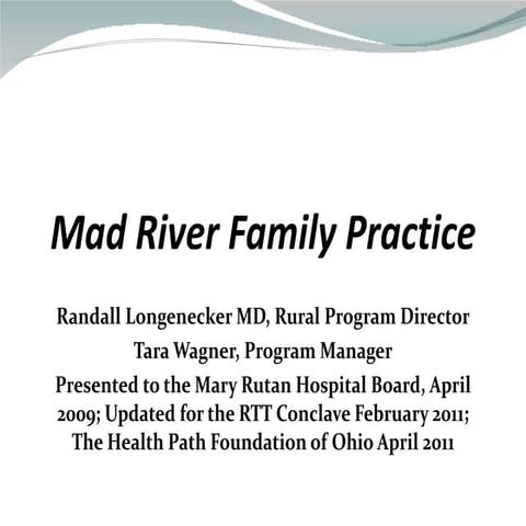 Mad River Family Practice - How is Our Investment Doing - Tara Wagner | PPT
