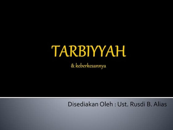 Morobbi contoh dalam meransang tarbiah yang berjaya | PPTX