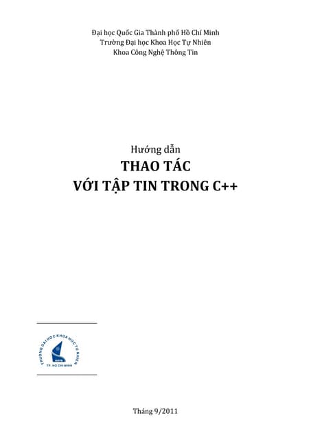 Bài 70. Đọc ghi file trong C Bài 70. Đọc ghi file trong C | PDF