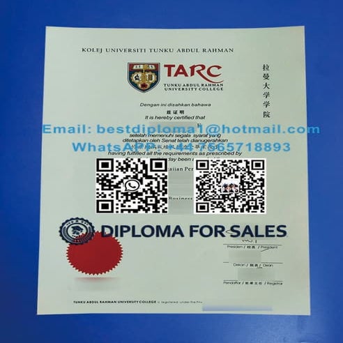The Best Reason to Buy TAR UMT Diploma, Fake Tunku Abdul Rahman University of Management ...