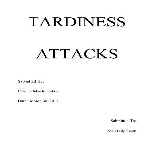 Tardiness attacks | DOCX