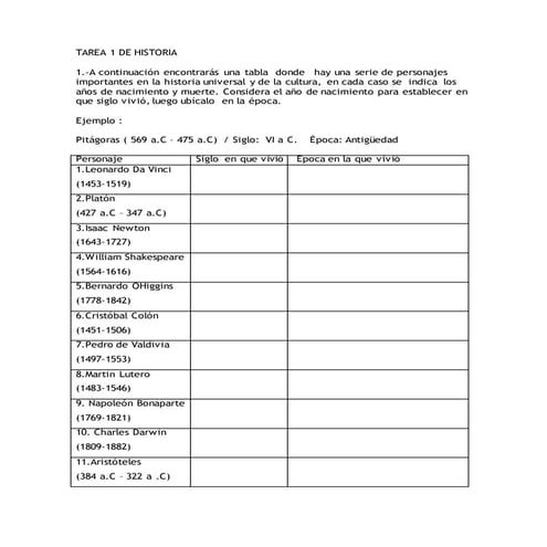 Tarea 1 de historia | DOCX